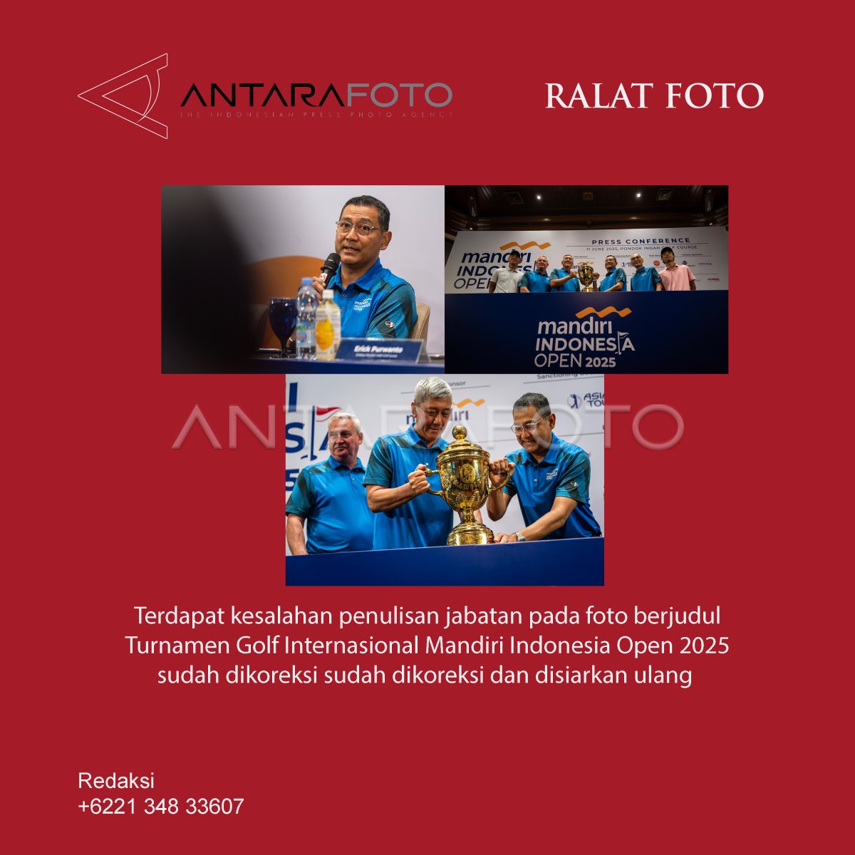 Ralat-Turnamen Golf International Mandiri Indonesia Open 2025 | ANTARA Foto