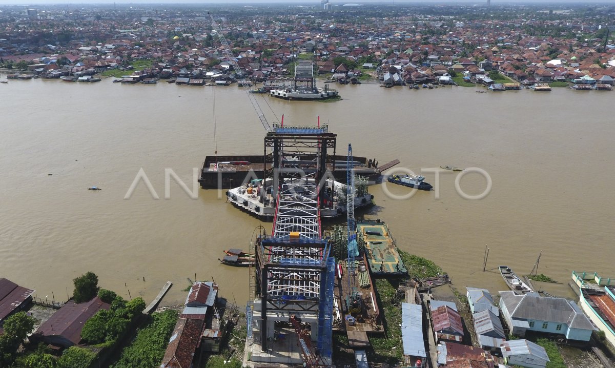 PEMBANGUNAN JEMBATAN MUSI VI PALEMBANG | ANTARA Foto