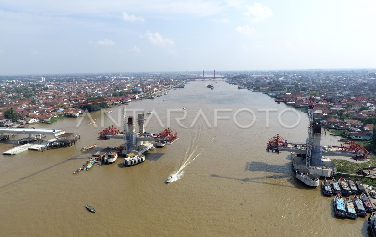 PEMBANGUNAN JEMBATAN MUSI IV PALEMBANG | ANTARA Foto