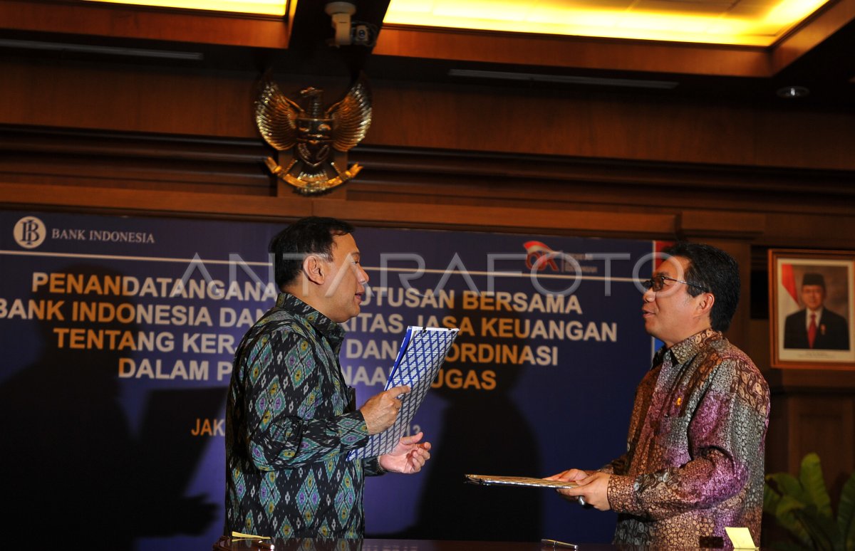 MOU BI-OJK | ANTARA Foto