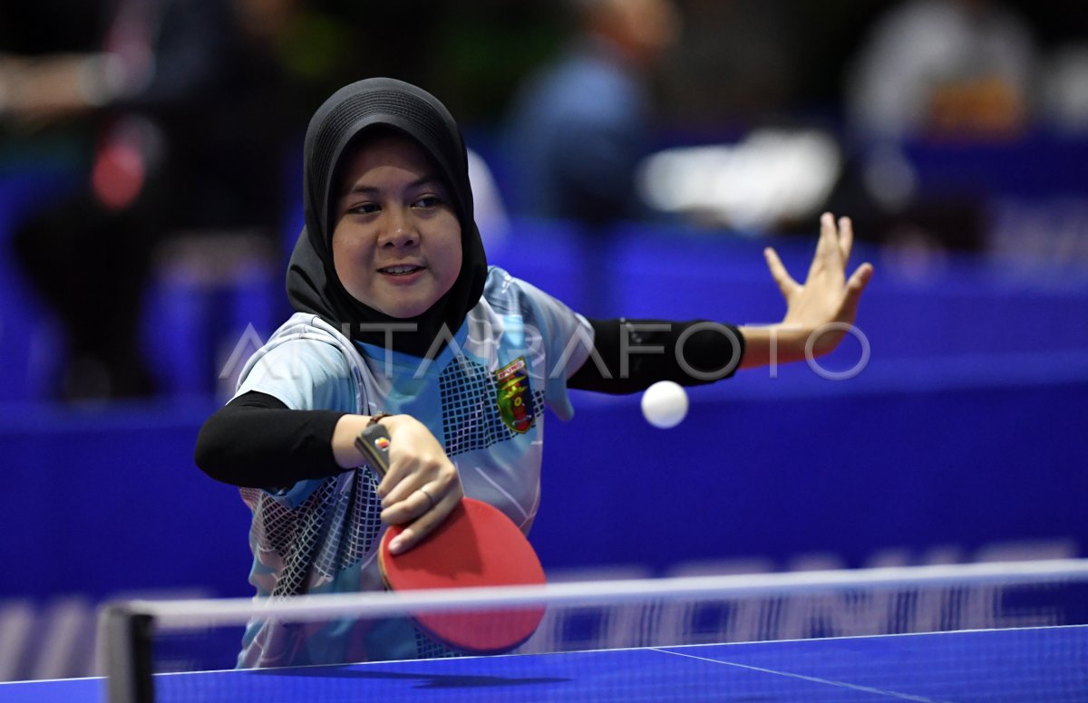 PON XXI Aceh - Sumut: Penyisihan tenis meja beregu putri | ANTARA Foto