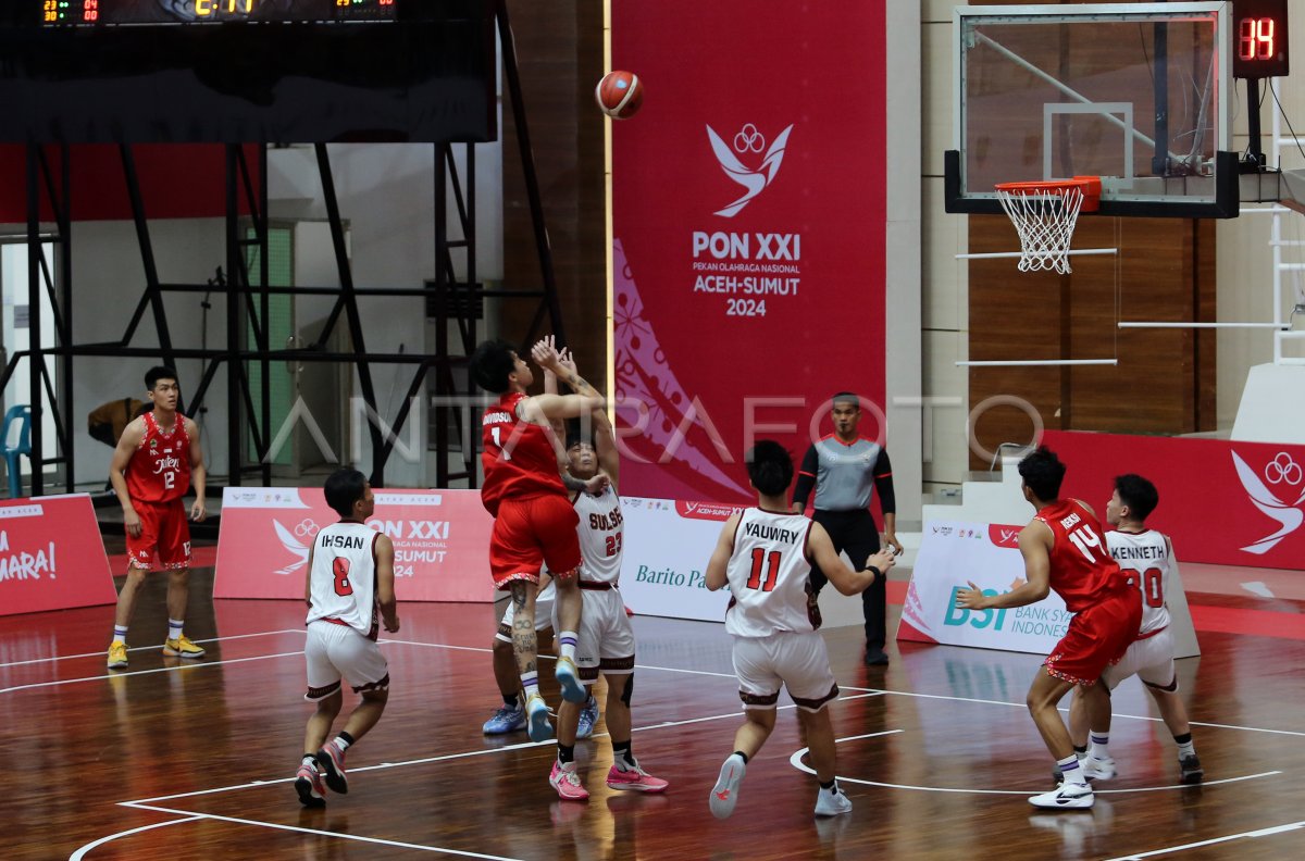 Tim basket putra 5x5 Sulawesi Selatan kalahkan Jawa Tengah | ANTARA Foto