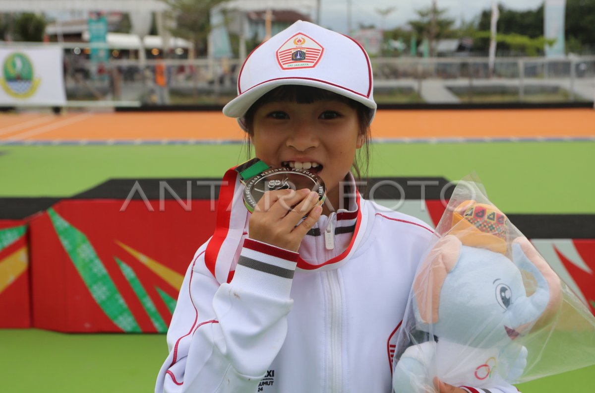 PON XXI Aceh-Sumut: Bianca Adelyn Salim raih perak sepatu roda | ANTARA Foto