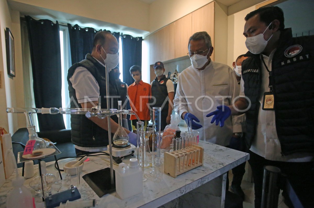 Pengungkapan pabrik narkoba di sebuah apartemen | ANTARA Foto