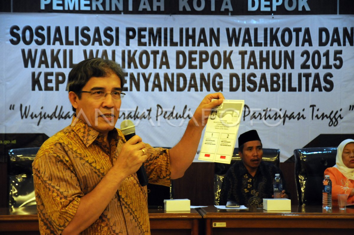 SOSIALISASI PILKADA PENYANDANG DISABILITAS | ANTARA Foto