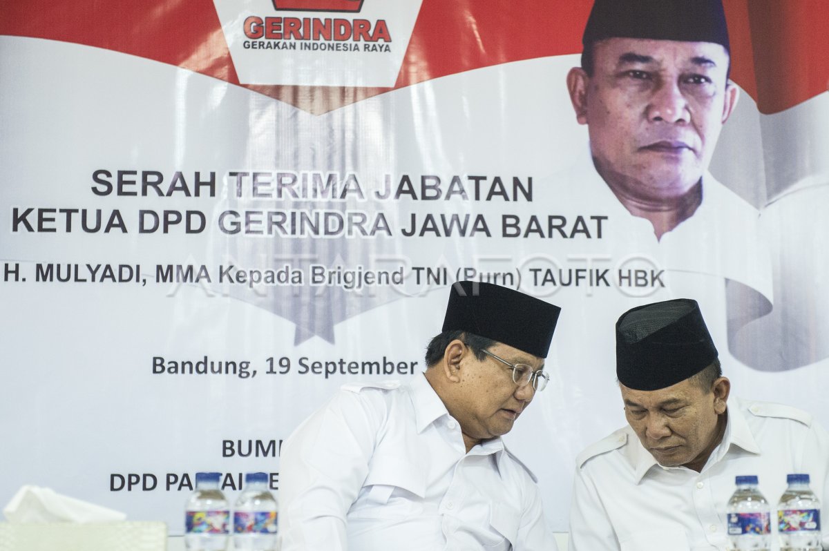 SERTIJAB KETUA DPD GERINDRA JABAR | ANTARA Foto SERTIJAB KETUA DPD GERINDRA JABAR | ANTARA Foto