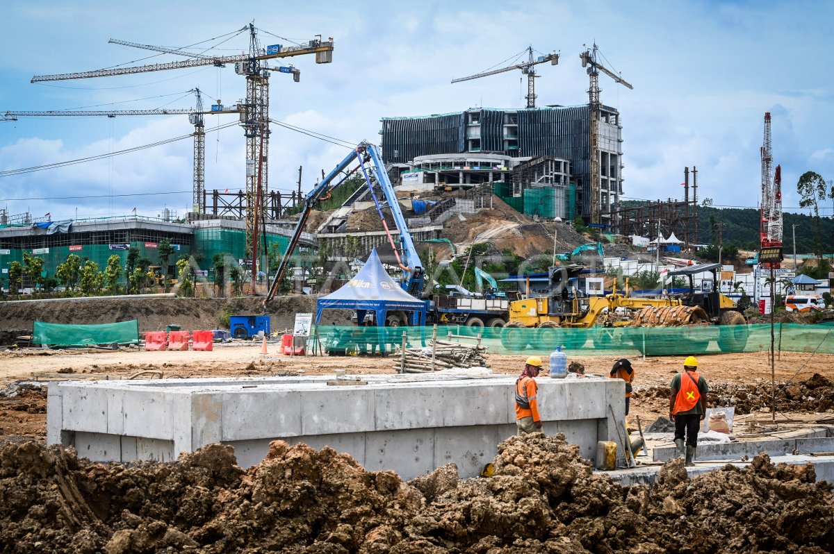 Progres pembangunan istana presiden di IKN | ANTARA Foto Progres pembangunan istana presiden di IKN | ANTARA Foto