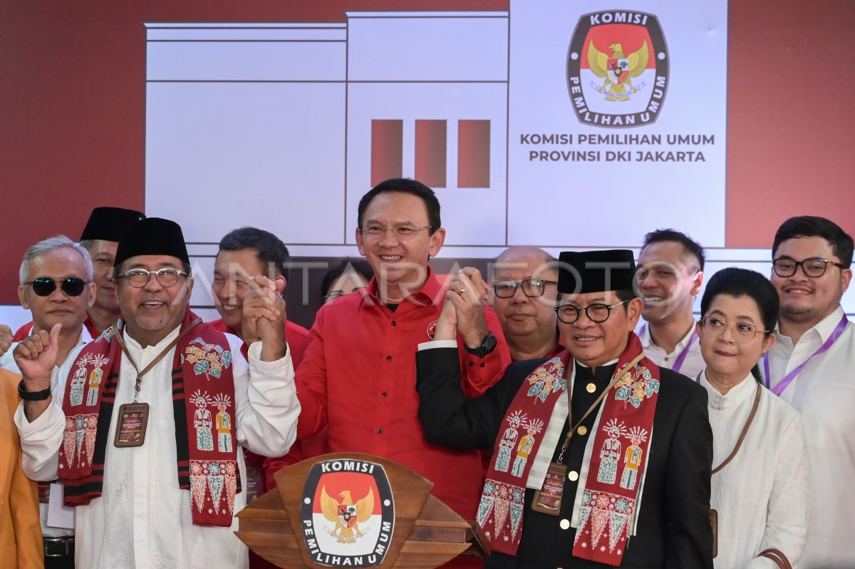 Pramono Anung-Rano Karno daftar Pilgub DKI Jakarta | ANTARA Foto Pramono Anung-Rano Karno daftar Pilgub DKI Jakarta | ANTARA Foto