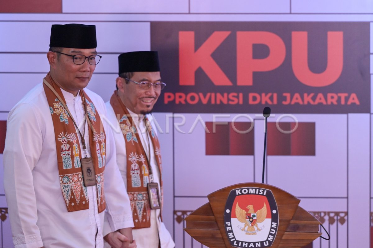 Ridwan Kamil-Suswono daftar Pilgub DKI Jakarta | ANTARA Foto