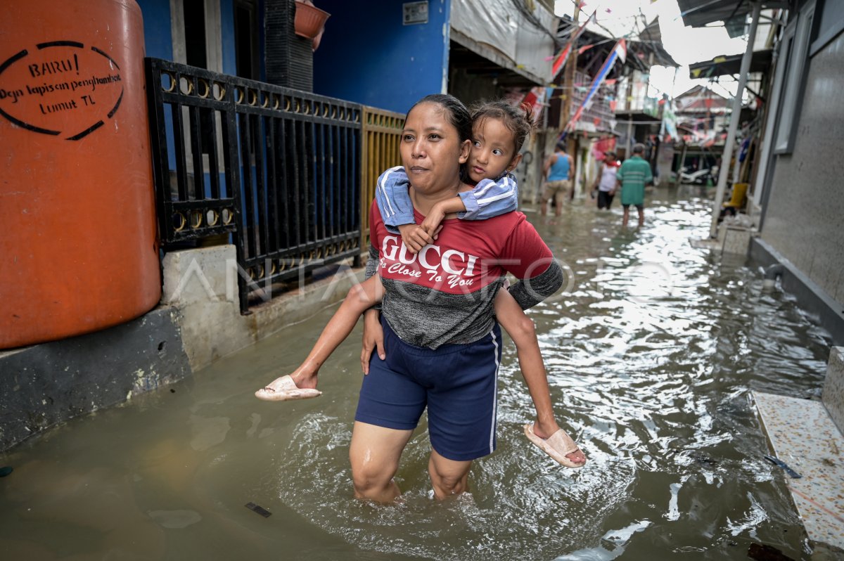 Banjir rob di Muara Angke | ANTARA Foto