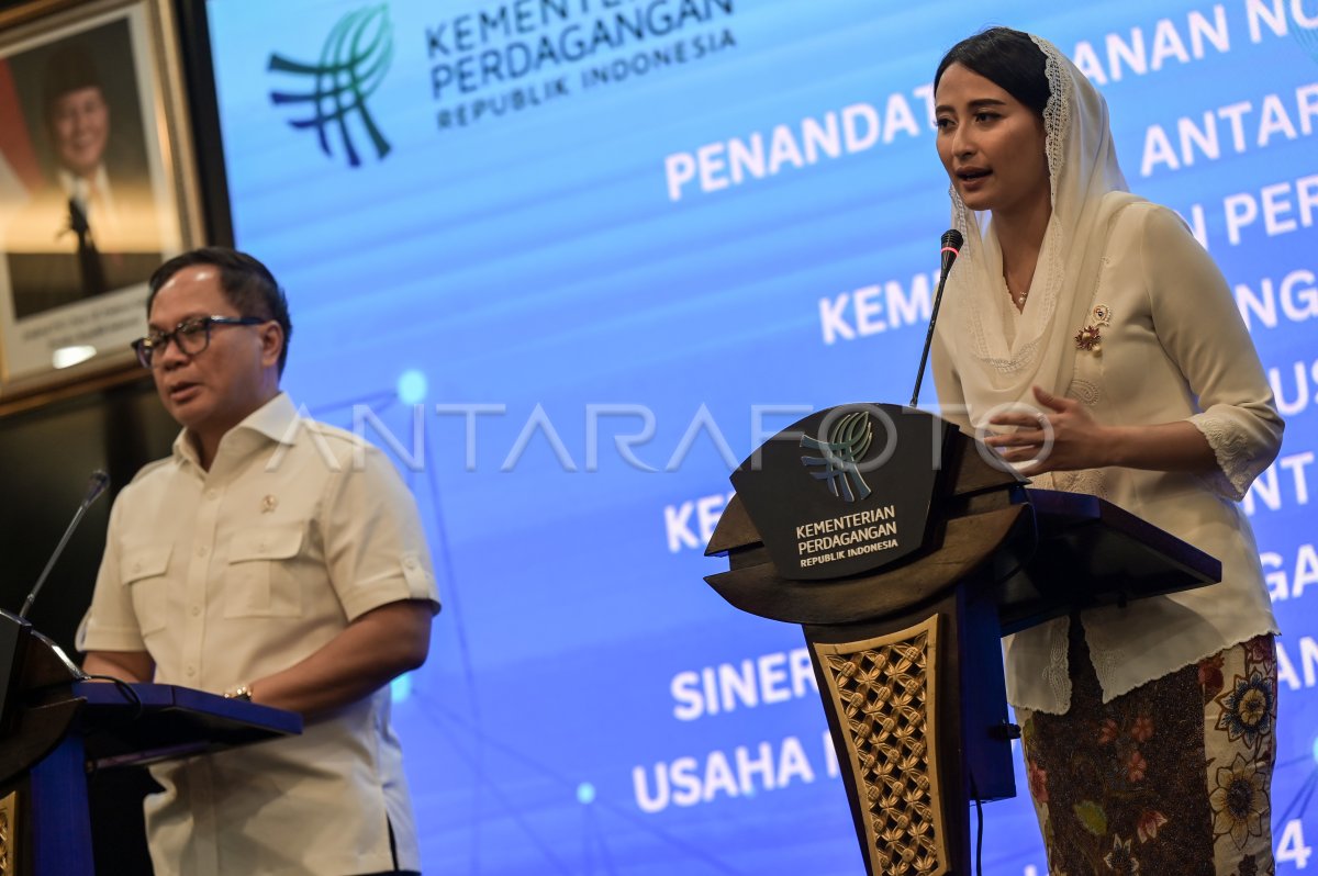 MoU Kemendag dan KemenBUMN tentang penguatan UMKM | ANTARA Foto