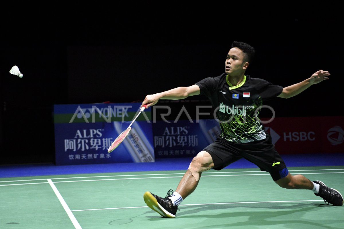 ANTHONY GINTING LOLOS KE 16 BESAR | ANTARA Foto