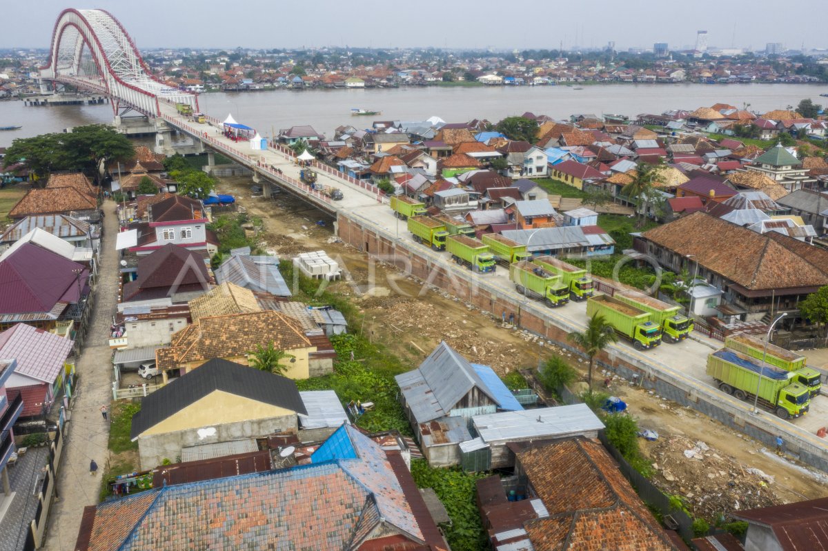 UJI BEBAN JEMBATAN MUSI VI PALEMBANG | ANTARA Foto