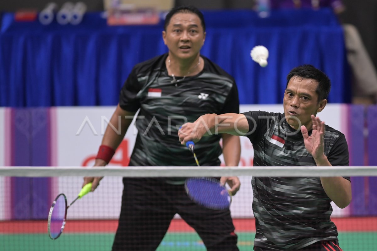 Hari Susanto/Ukun Rukaendi raih emas bulu tangkis ganda putra | ANTARA Foto