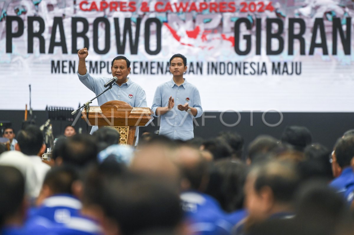 Deklarasi Prabowo-Gibran | ANTARA Foto