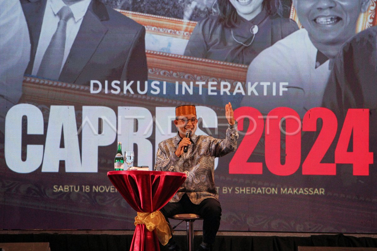 Anies Baswedan hadiri diskusi interaktif Capres 2024 di Makassar | ANTARA Foto