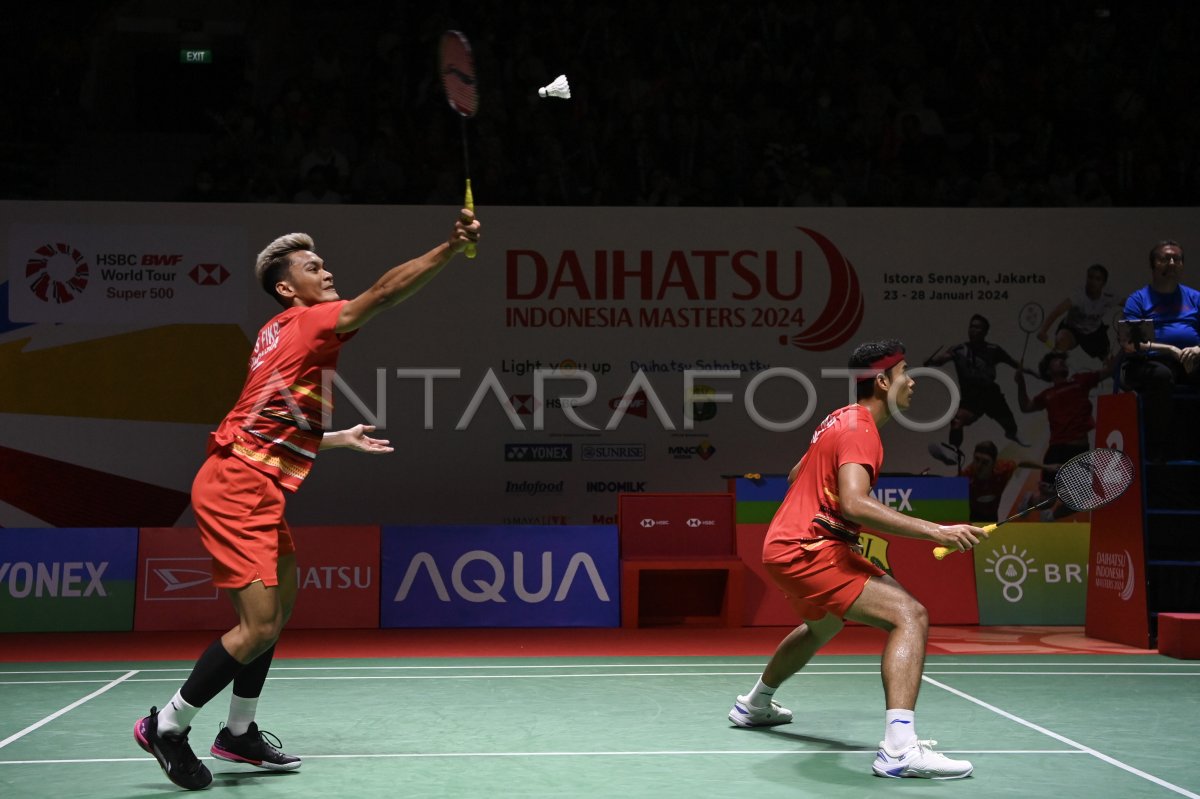 Fajar/Rian melaju ke semifinal Indonesia Masters 2024 | ANTARA Foto