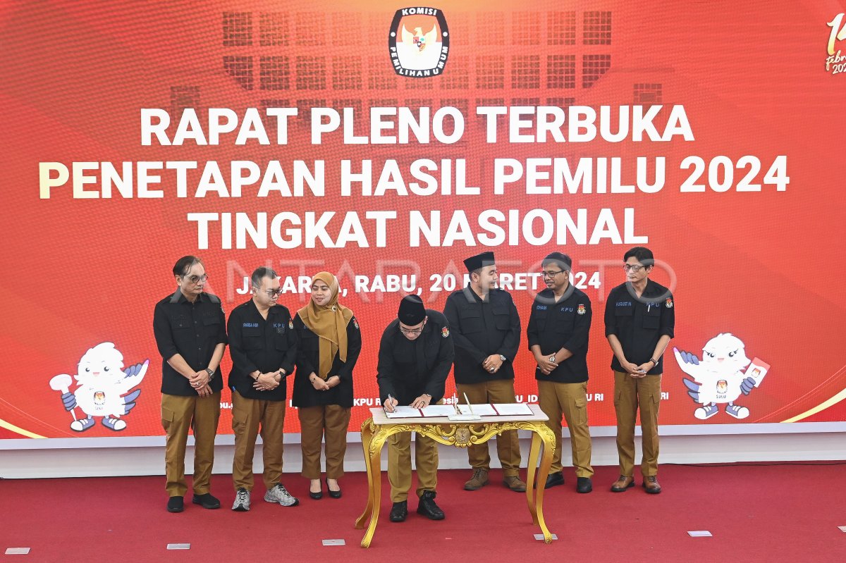 Penetapan Hasil Pemilu 2024 | ANTARA Foto