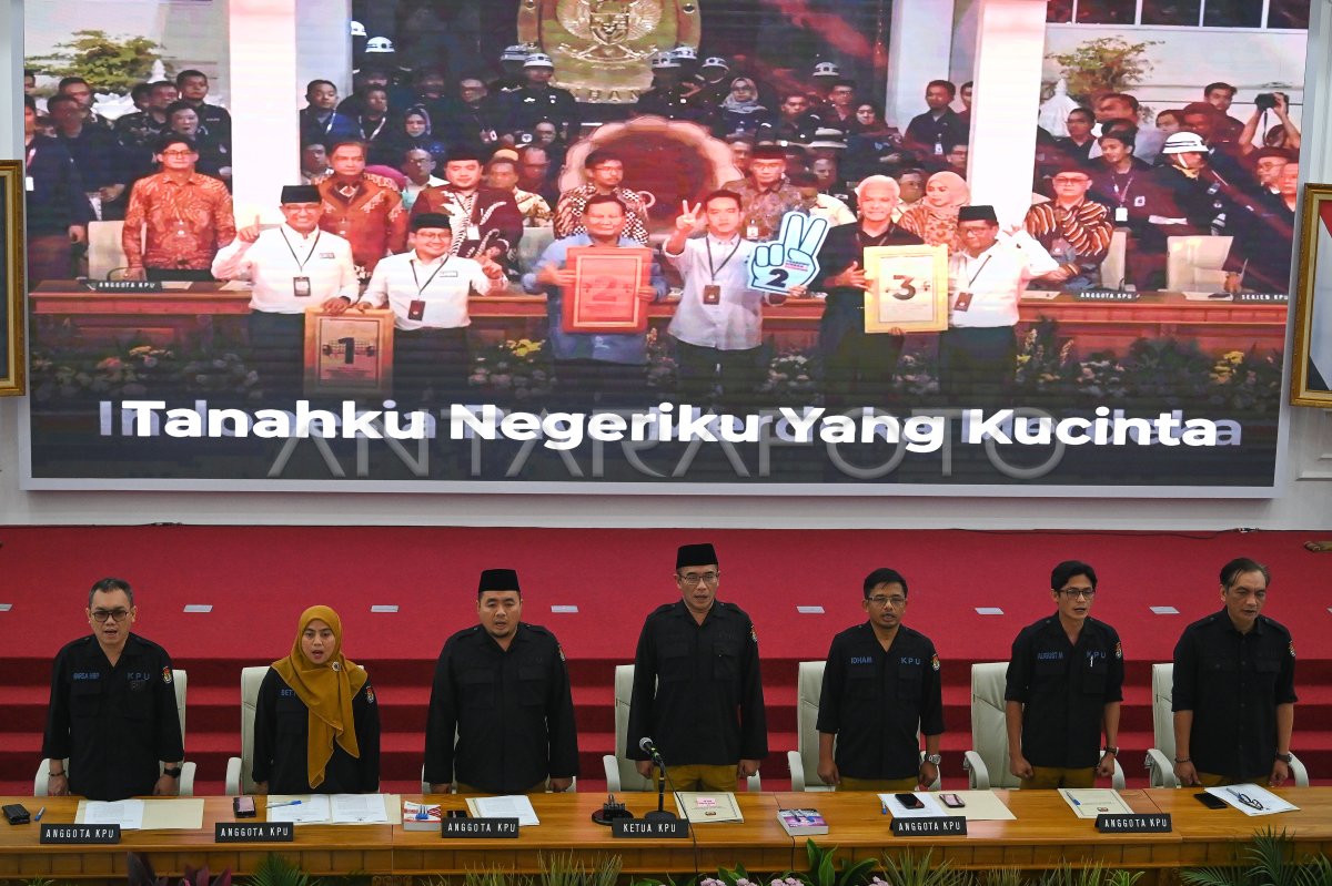 Penetapan Hasil Pemilu 2024 | ANTARA Foto