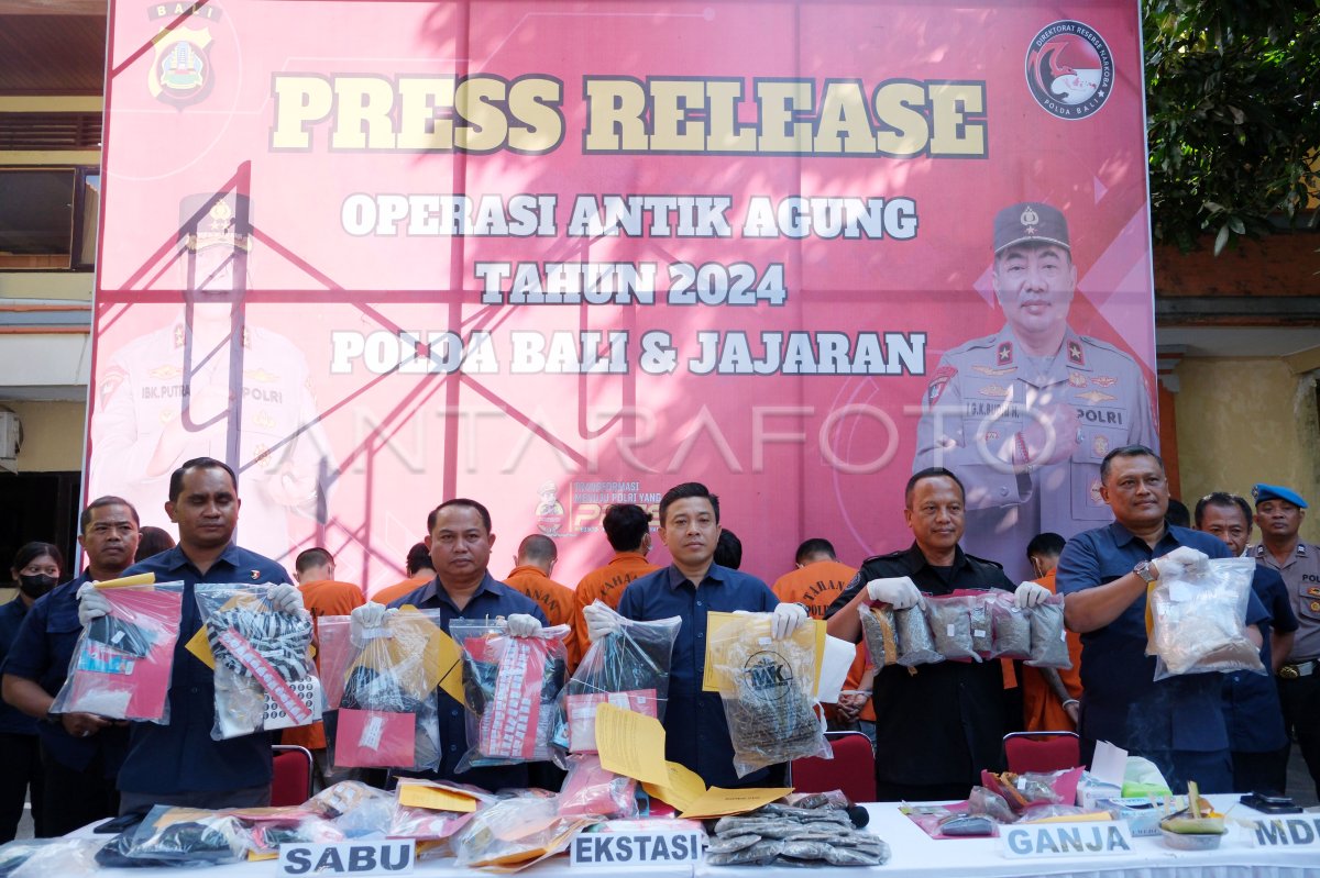 Hasil Operasi Antik Agung 2024 di Polda Bali | ANTARA Foto