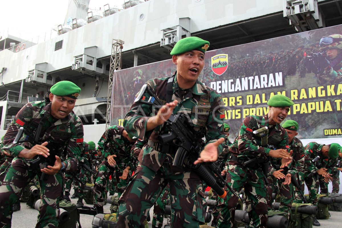 Release of Satgas Ops Pamtas RI-PNG troops at Dumai Port | ANTARA Foto