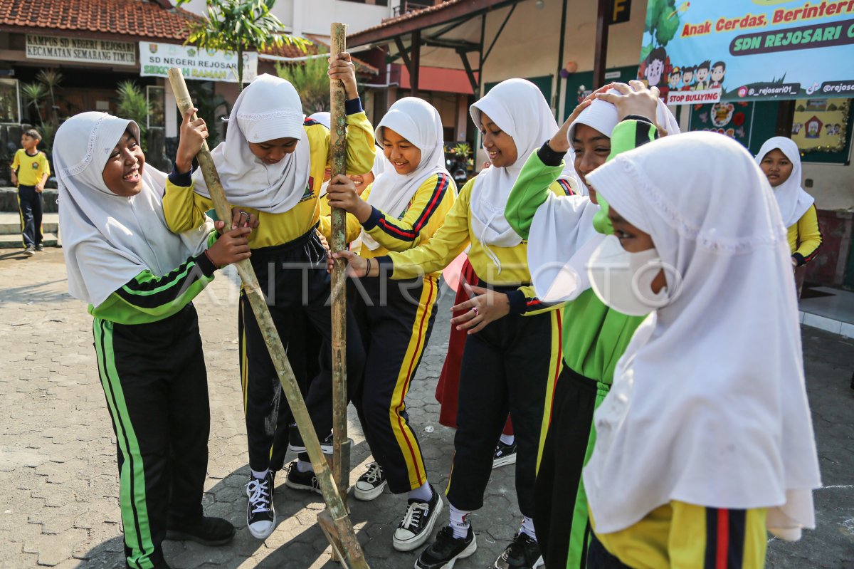 Permainan tradisional sambut Hari Anak Nasional di Semarang | ANTARA Foto