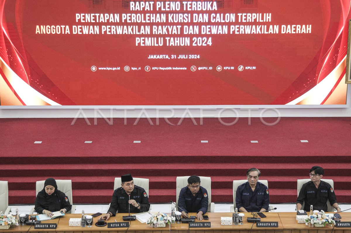 KPU tunda penetapan perolehan kursi dan anggota DPR-DPD Pemilu 2024 | ANTARA Foto