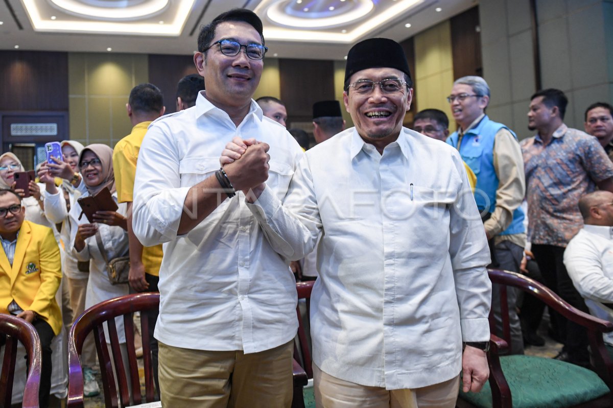 Deklarasi Ridwan Kamil-Suswono untuk Pilkada DKI Jakarta | ANTARA Foto