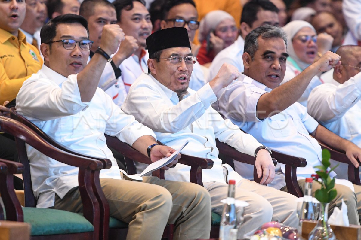 Deklarasi Ridwan Kamil-Suswono untuk Pilkada DKI Jakarta | ANTARA Foto