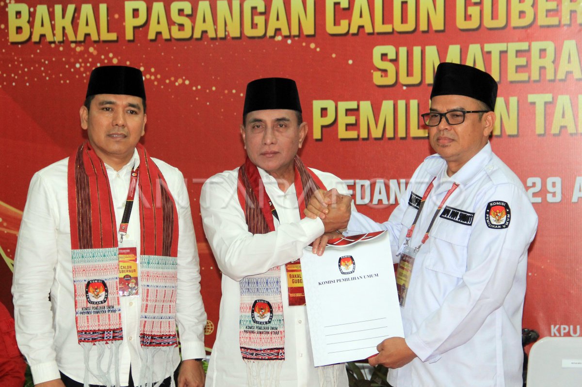 Edy Rahmayadi-Hasan Basri daftar Pilgub Sumut | ANTARA Foto
