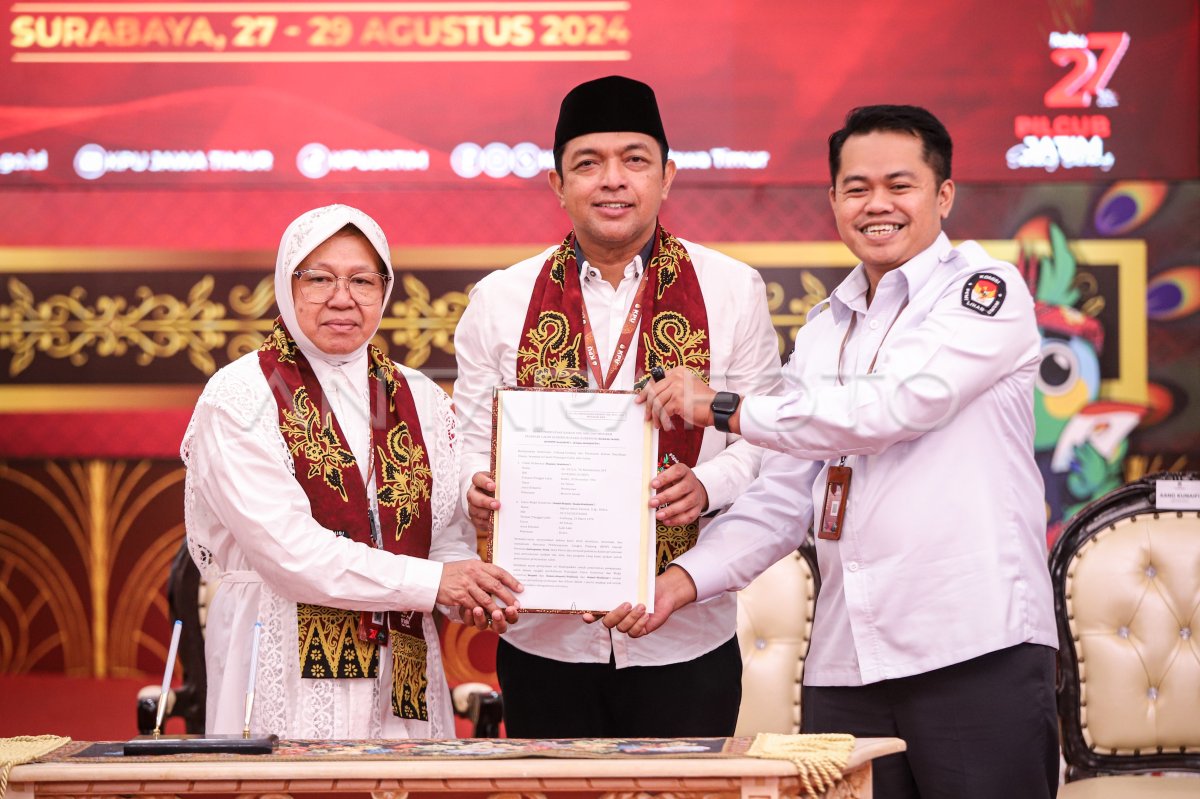Risma-Gus Han daftar Pilgub Jawa Timur | ANTARA Foto Risma-Gus Han daftar Pilgub Jawa Timur | ANTARA Foto