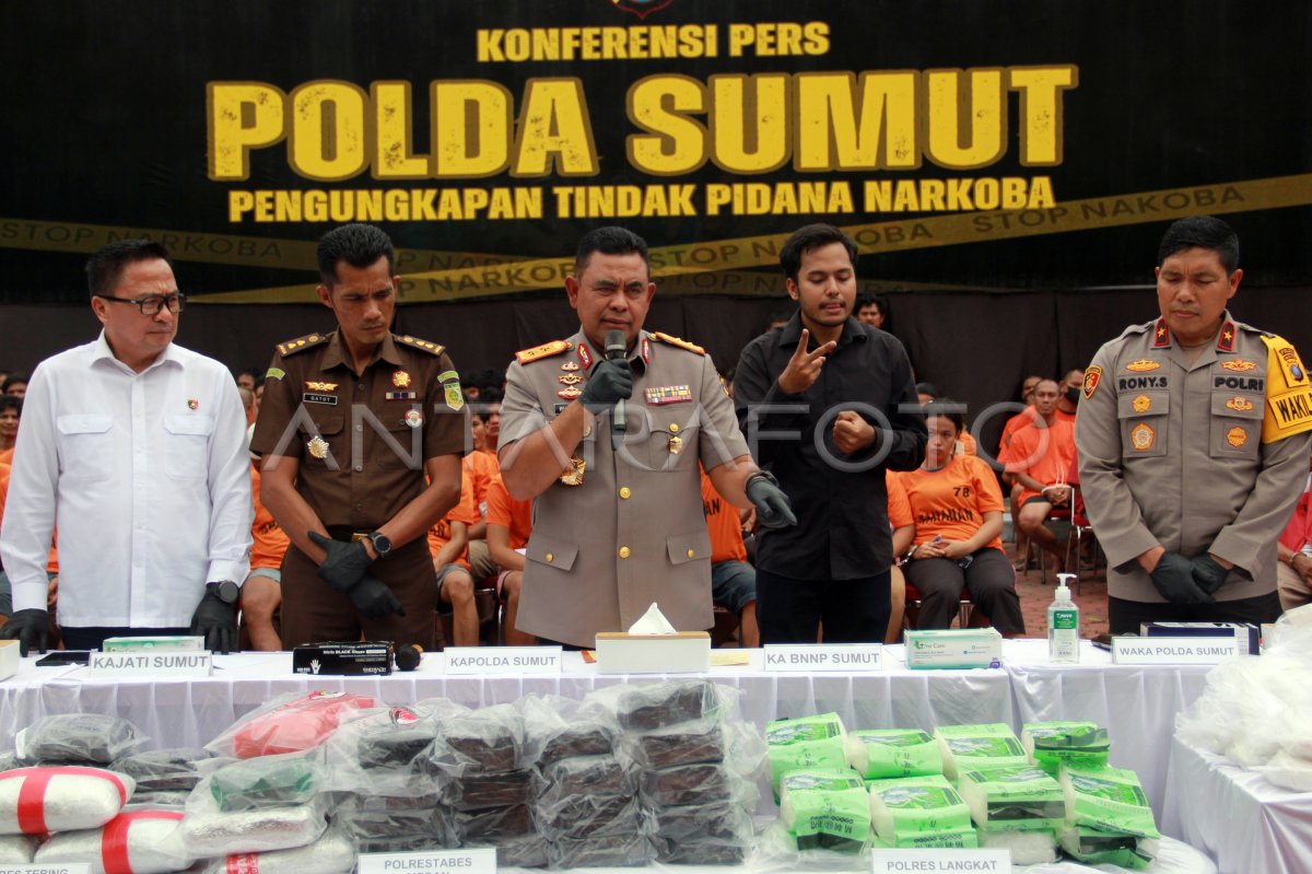 Pengungkapan kasus narkoba di Polda Sumut | ANTARA Foto