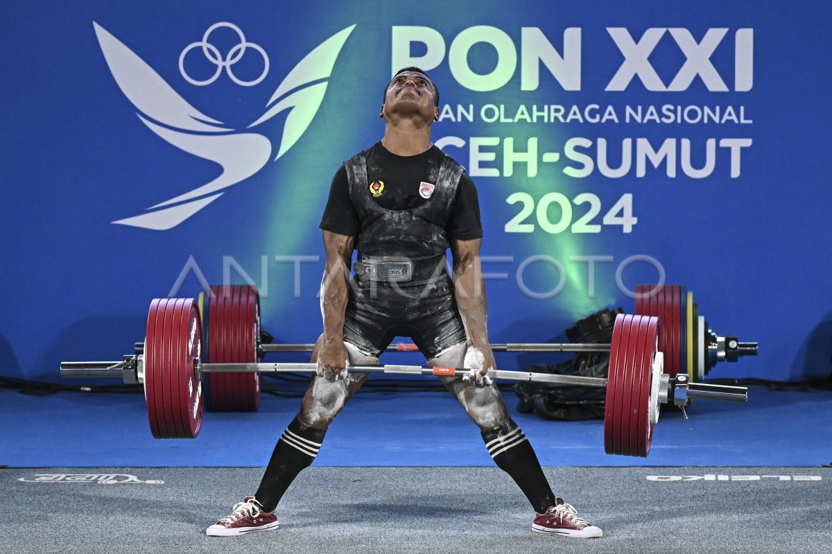 PON XXI Aceh Sumut 2024: Hendri raih emas angkat berat 74 kg putra | ANTARA Foto