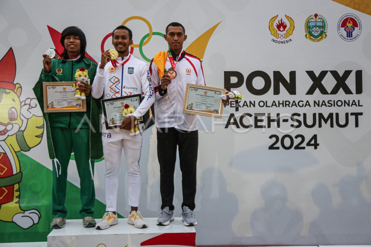 PON XXI Aceh-Sumut: Final lompat jangkit putra | ANTARA Foto