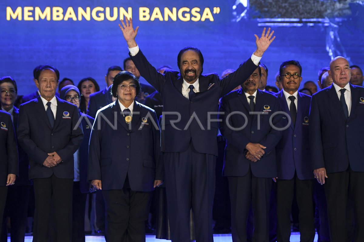 Pengumuman susunan pengurus DPP Partai Nasdem | ANTARA Foto Pengumuman susunan pengurus DPP Partai Nasdem | ANTARA Foto