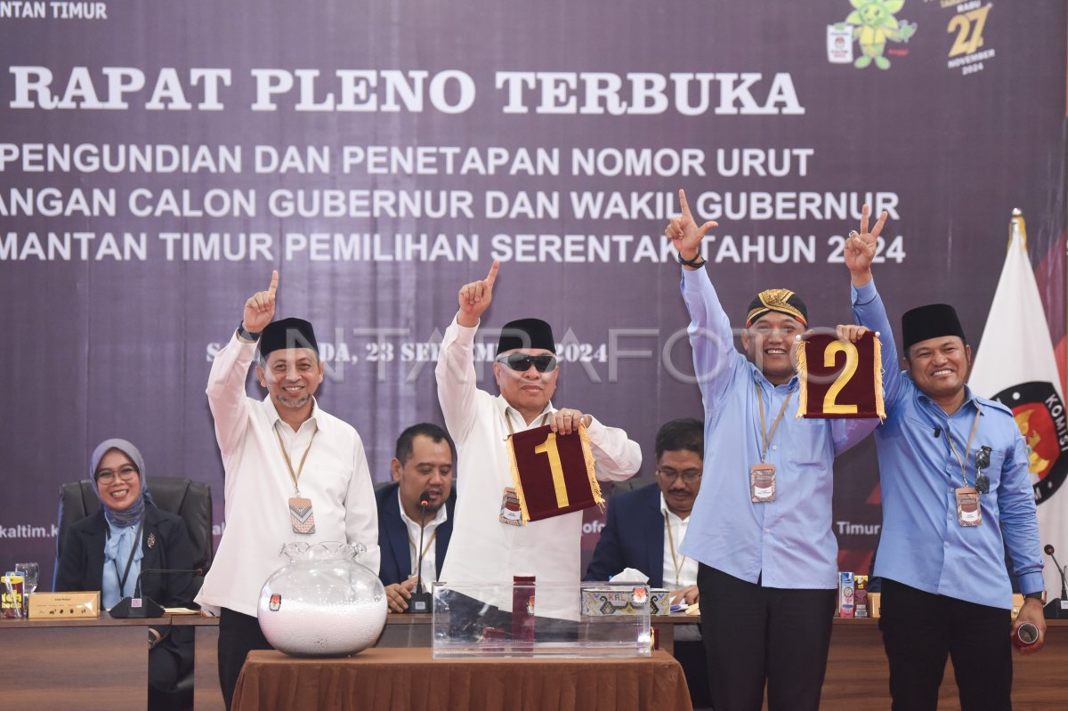Penetapan nomor urut pasangan cagub dan cawagub Kaltim 2024 | ANTARA Foto Penetapan nomor urut pasangan cagub dan cawagub Kaltim 2024 | ANTARA Foto