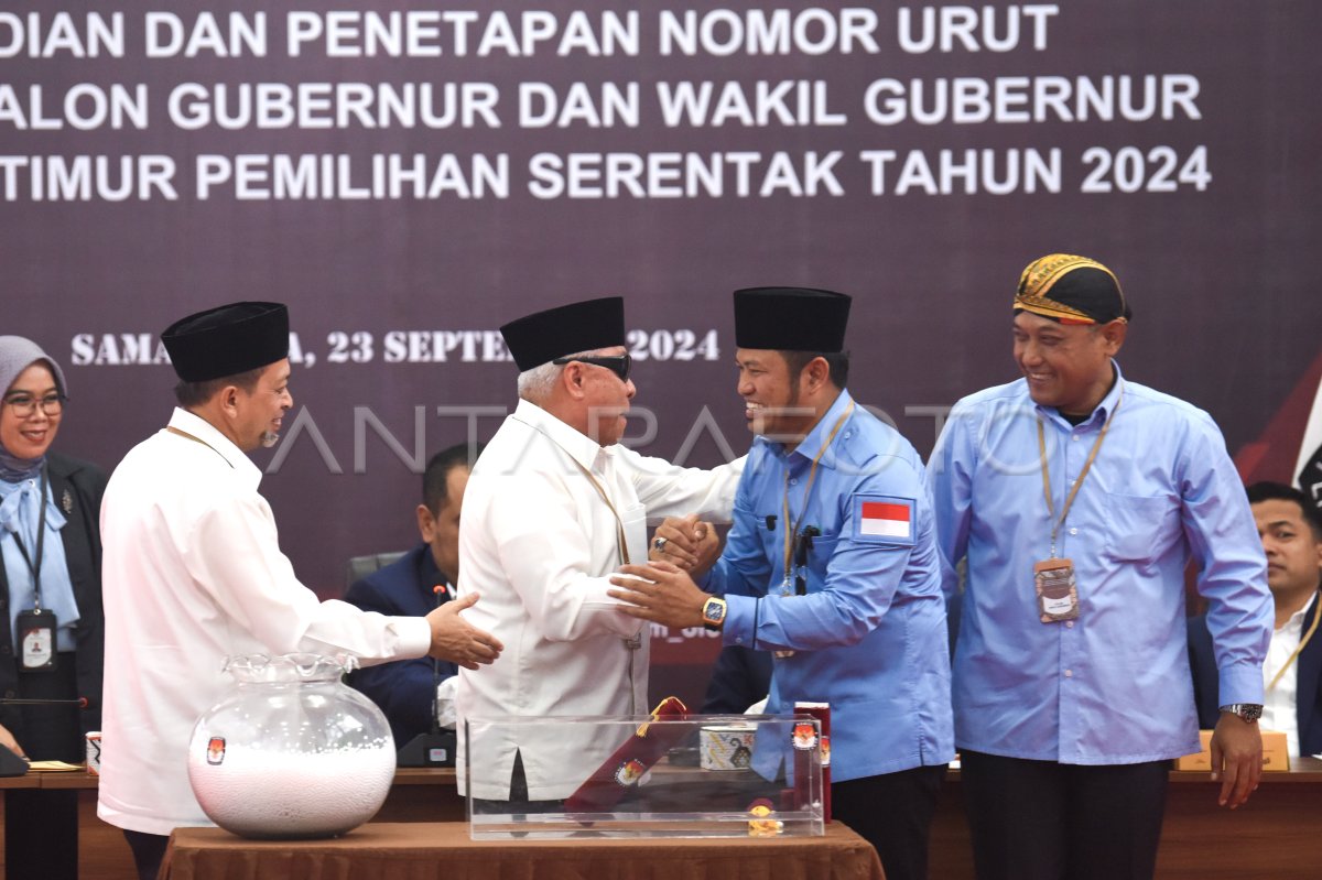 Penetapan nomor urut pasangan cagub dan cawagub Kaltim 2024 | ANTARA Foto