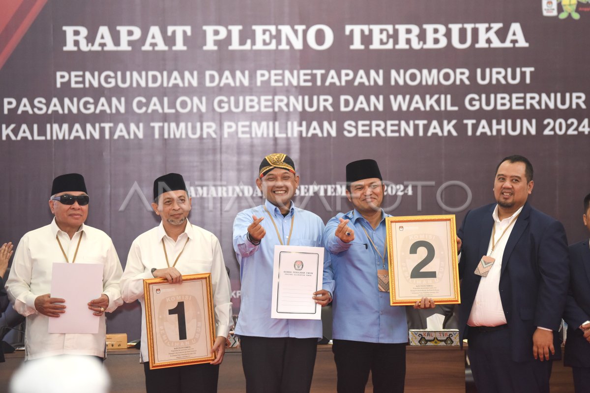 Penetapan nomor urut pasangan cagub dan cawagub Kaltim 2024 | ANTARA Foto Penetapan nomor urut pasangan cagub dan cawagub Kaltim 2024 | ANTARA Foto
