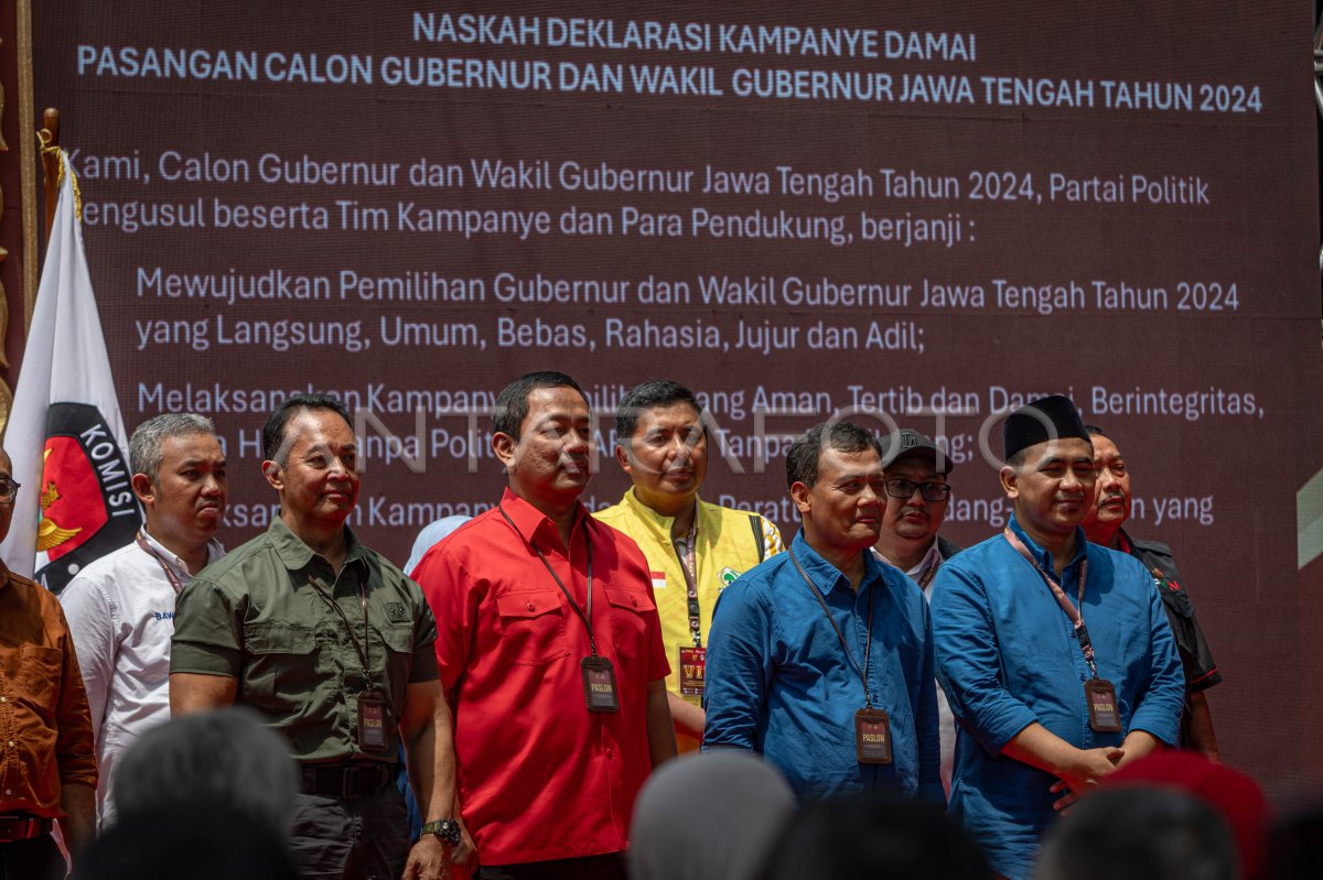 Deklarasi kampanye damai Pilgub-Cawagub Jateng 2024 | ANTARA Foto