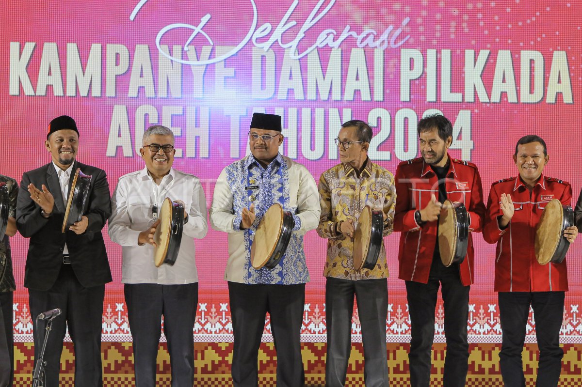 Deklarasi kampanye damai Pilgub Aceh 2024 | ANTARA Foto