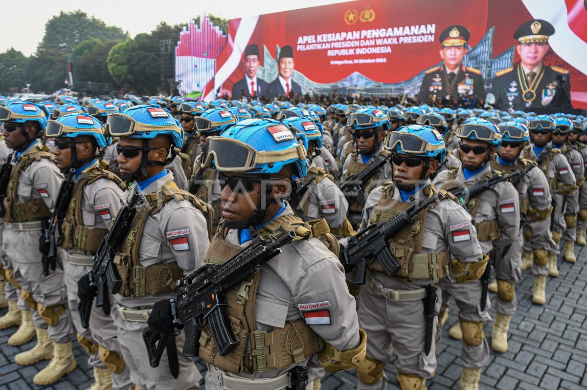 Apel kesiapan jelang pelantikan Presiden dan Wakil Presiden | ANTARA Foto