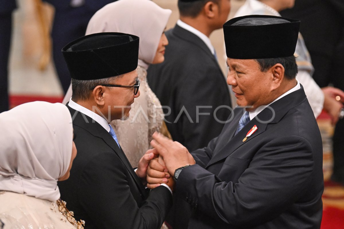 Presiden Prabowo lantik Menteri Kabinet Merah Putih | ANTARA Foto