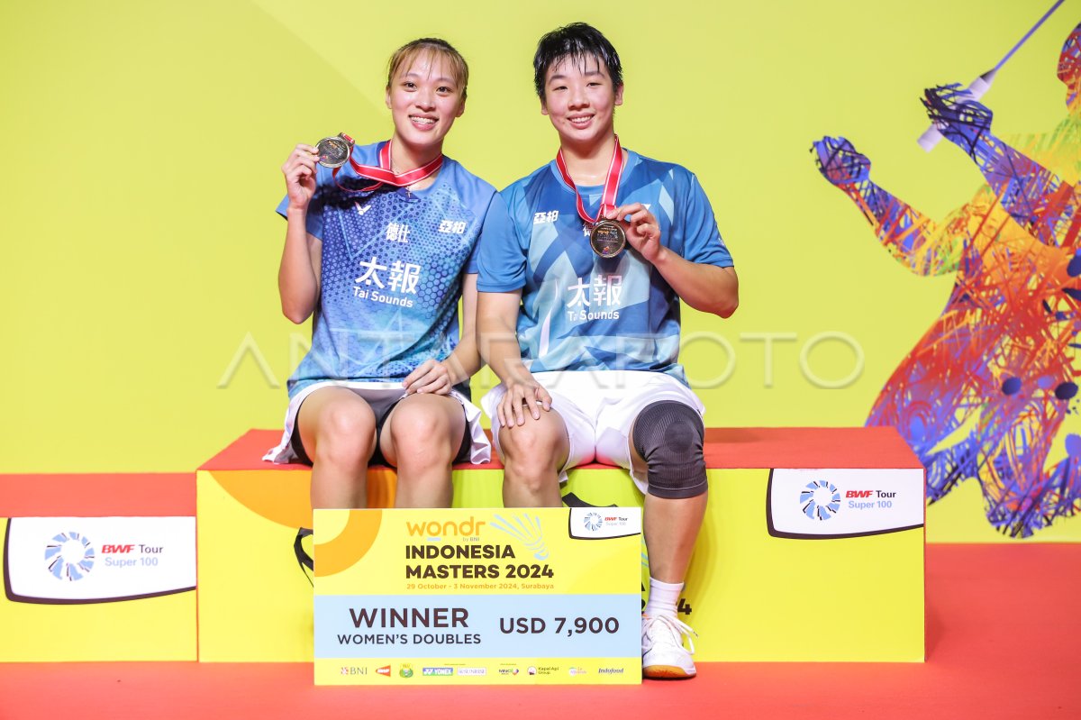 Hseih Pei Shan - Hung En-Tzu juara ganda putri Indonesia Masters 2024 | ANTARA Foto