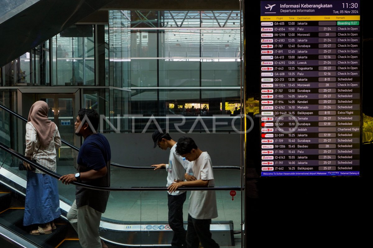 Jumlah penumpang di Bandara Sultan Hasanuddin menurun | ANTARA Foto