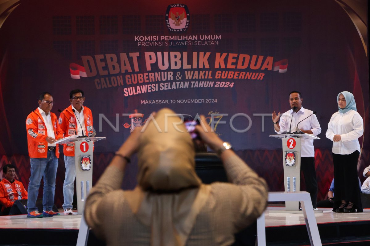 Debat publik kedua Pilgub Sulsel 2024 | ANTARA Foto