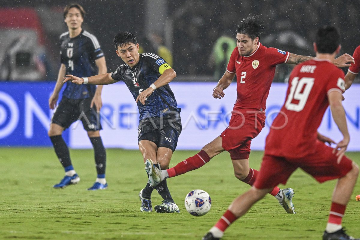 Timnas Indonesia melawan Jepang | ANTARA Foto