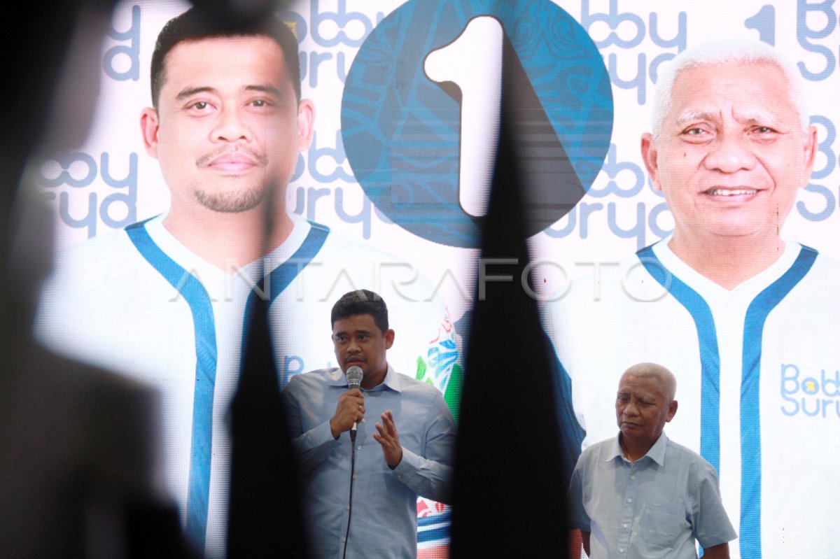 Bobby-Surya stairpi quick count Pilkada Sumut | ANTARA Foto