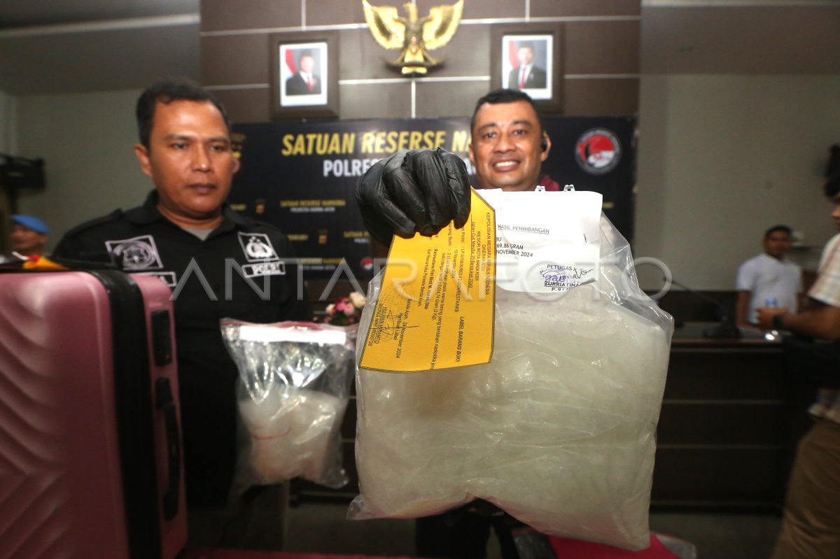 Pengungkapan peredaran narkoba jenis sabu | ANTARA Foto