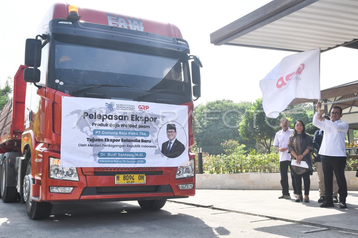 Mendag melepas ekspor baja ke Selandia Baru | ANTARA Foto