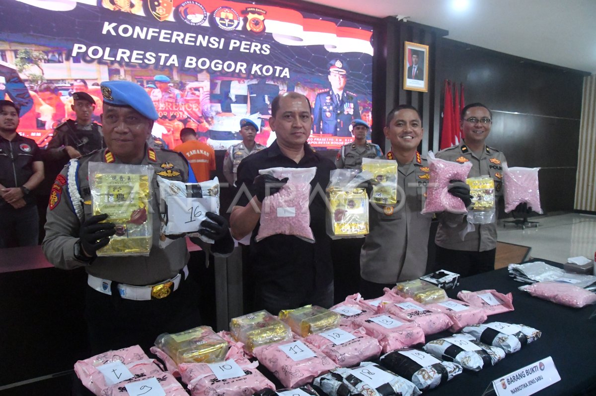 Rilis kasus narkotika di Polresta Bogor Kota | ANTARA Foto